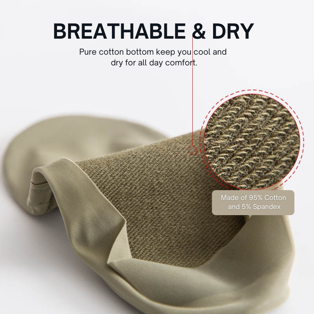 mixshop Ice Silk Socks, Non-slip Seamless Invisible Boat Socks [SG ...