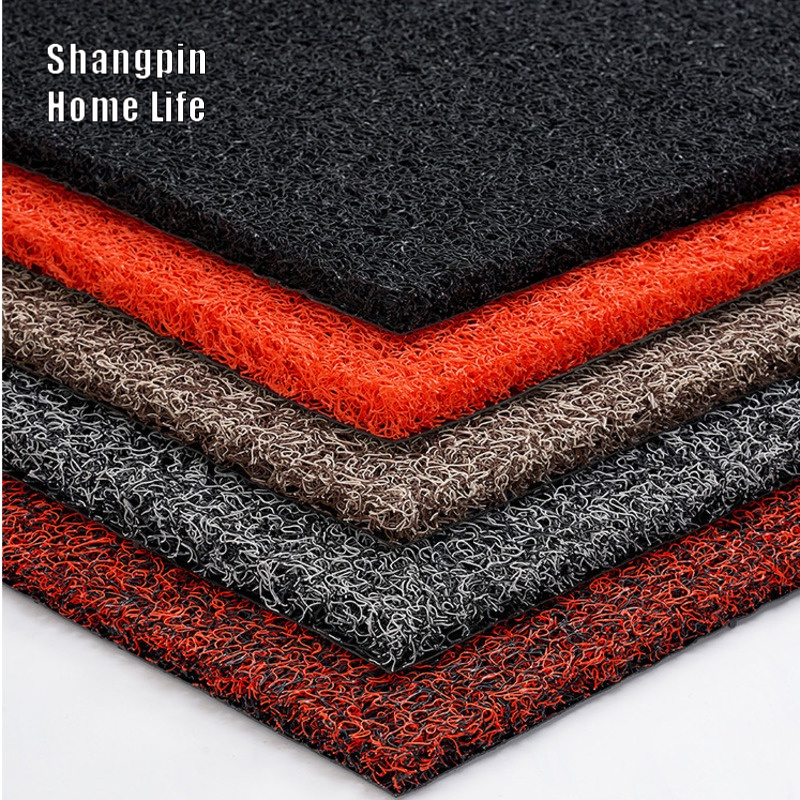 Thickened Pvc Coil Carpet Plain Color Bto Floor Mat Grey Anti Slip ...