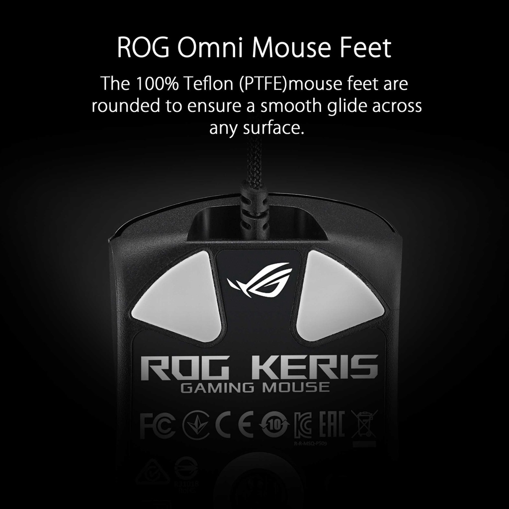ASUS ROG KERIS lightweight FPS gaming mouse (ROG 16,000 dpi sensor, exclusive push-fit switch ...