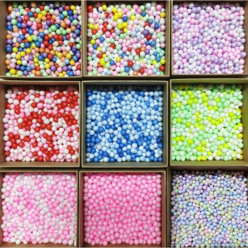 [50g/100g Pack] Styrofoam Balls | Rainbow Foam Balls | Colorful ...