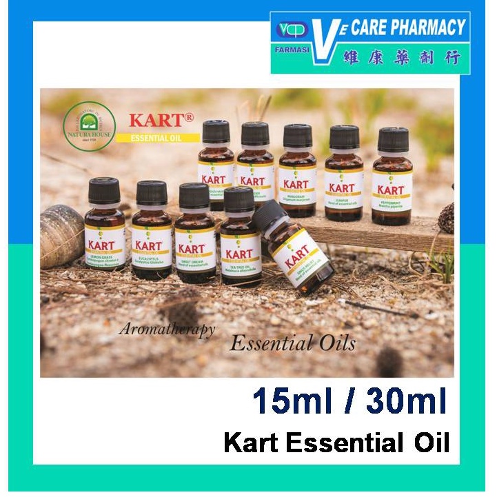 KART Essential Oil 15ml/30ml (Lemongrass/Eucalyptus/Peppermint/Tea Tree/Sweet Orange/Lemon ...