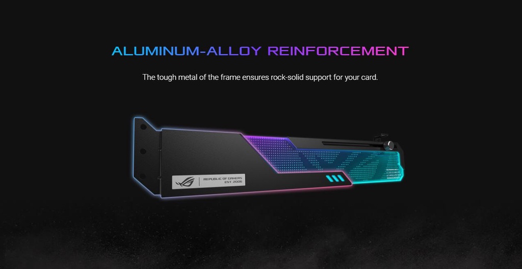 ASUS ROG Wingwall Graphics Card Holder - Easily Adjustable, RGB ...