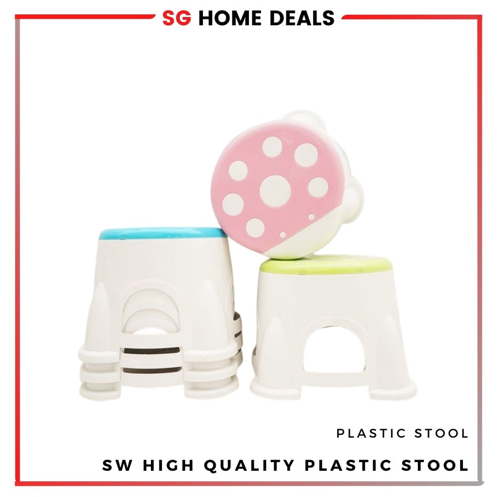 [SG STOCKS] Plastic Stackable Stool - Short Laundry Stool / Children ...