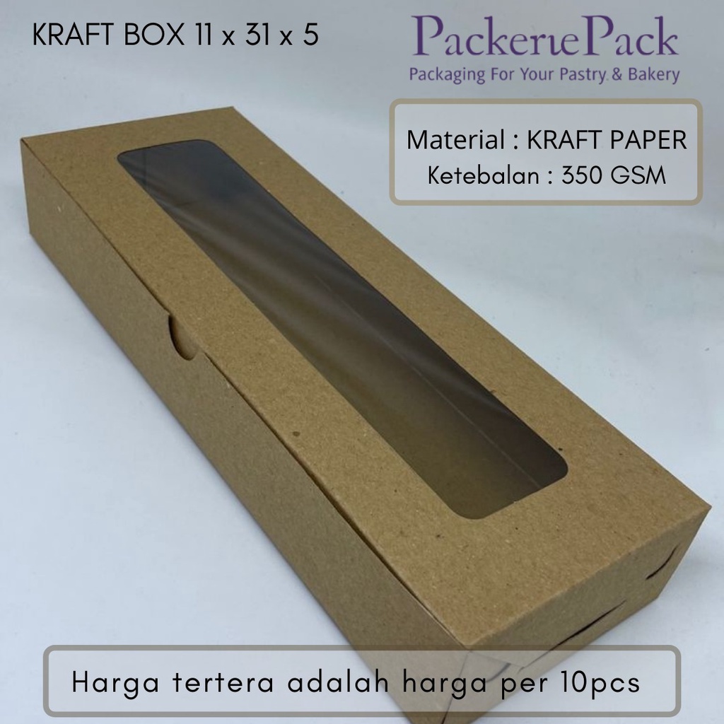 (10 Pcs) KRAFT UK CAKE DUS BOX 11 x 31 x 5 | Shopee Singapore