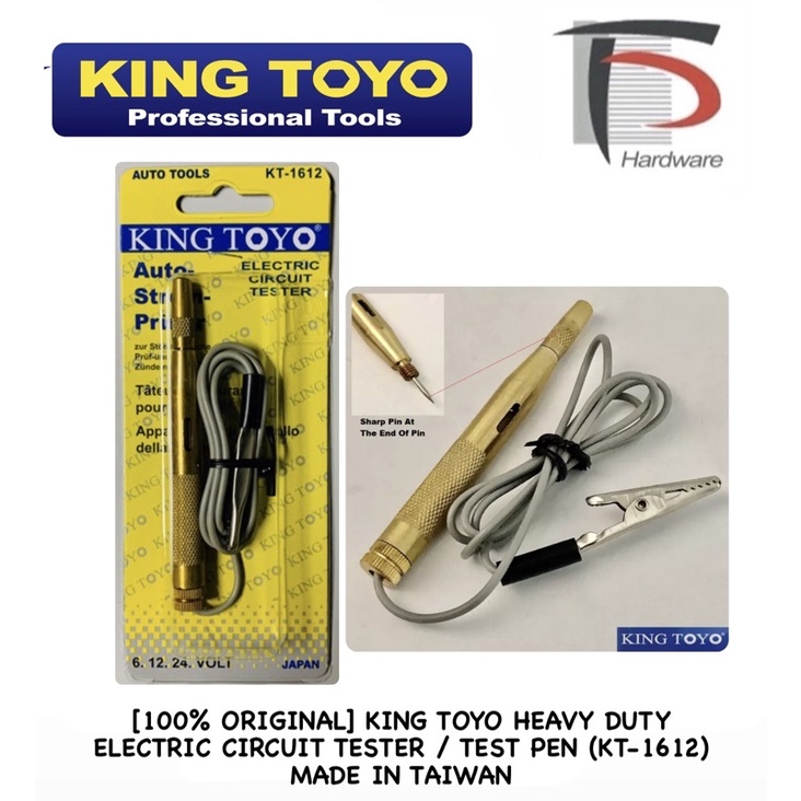 KING TOYO HEAVY DUTY ELECTRIC CIRCUIT TESTER / TEST PEN (KT-1612 ...