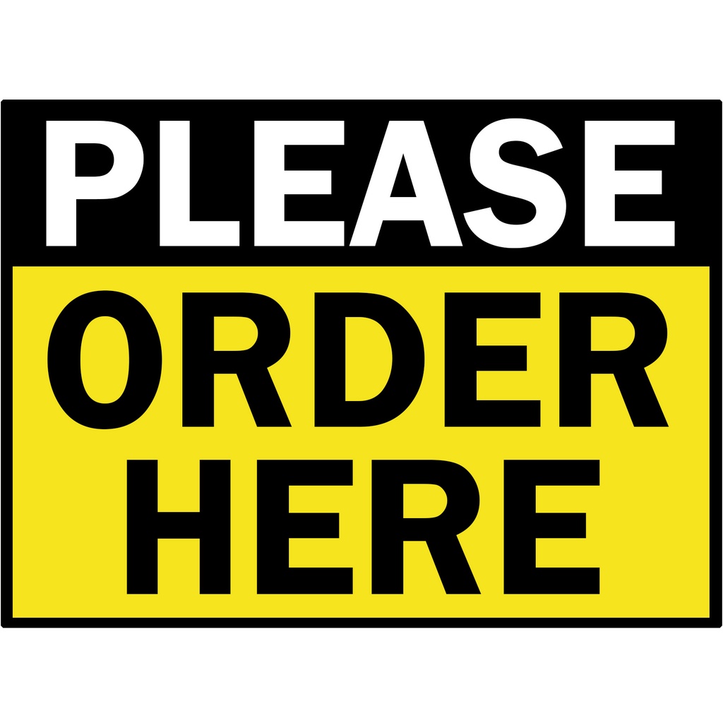 Please Order Here - Laminated Signage - A4 Size | Shopee Singapore