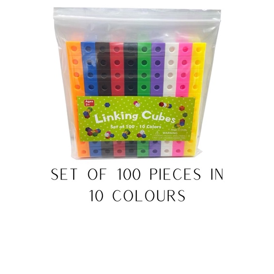 [SG STOCK] 100 Math Link Cube Builder activity set creative learning ...