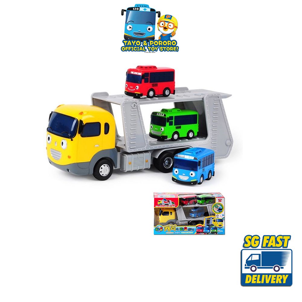 Tayo Carry & Friends Toy Bus Car Set , Wind up Collectible Vehicle Toys ...