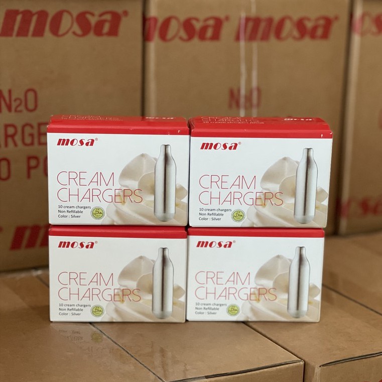 4 Boxes of Mosa Cream Charger N2O Charger | Shopee Singapore