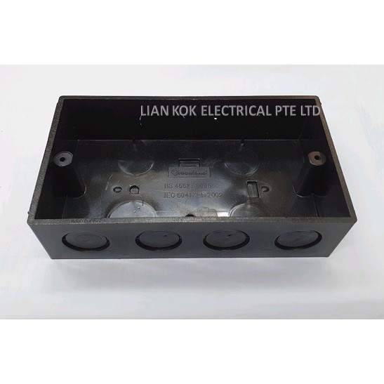 2 Gang PVC KO Box (Black) | Shopee Singapore