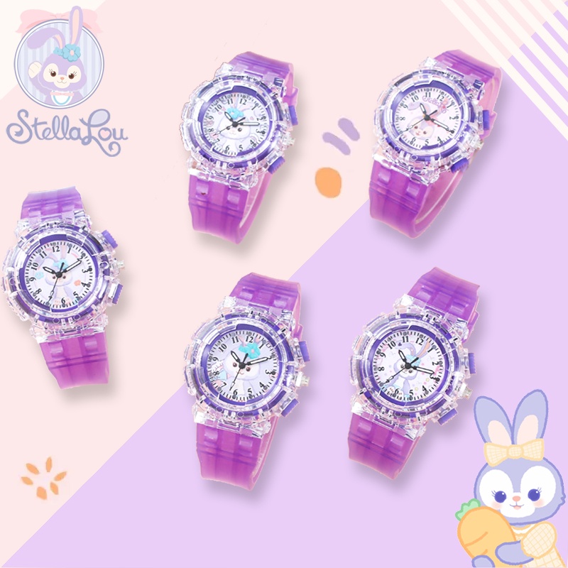 Disney Stellalou LinaBell Kids Luminous Quartz Watch Colorful Flash LED ...