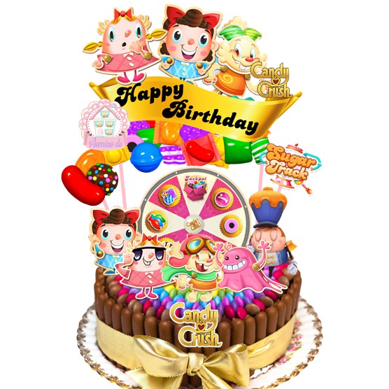 Candy CRUSH CAKE TOPPER | Shopee Singapore