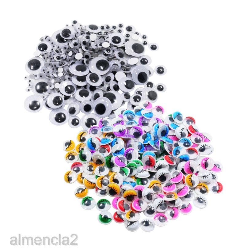 476X MULTICOLOR STICK ON WIGGLY WOBBLY EYES GOOGLY EYES ART CRAFTS ...