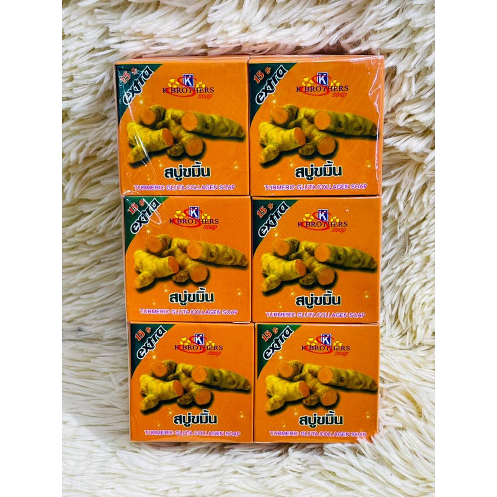 12 Pcs Jam Turmeric Gluta Collagen Soap 15g Extra - Ready Stock ( Sabun ...
