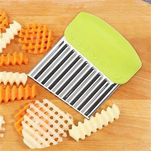 Stainless steel wave french fries cutter potato device | Shopee Singapore
