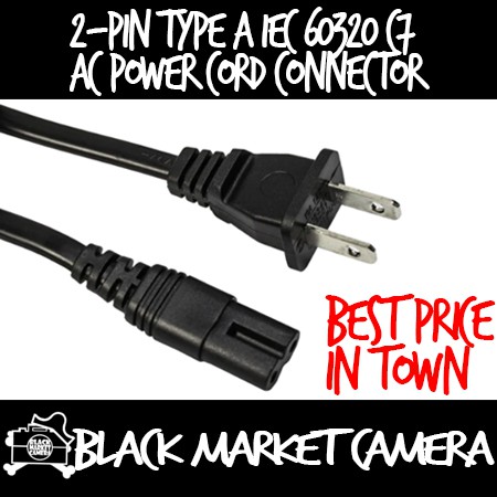 [BMC] 1m 2 Flat Pin Type A IEC 60320 C7 AC Power Cord [AC Connector ...