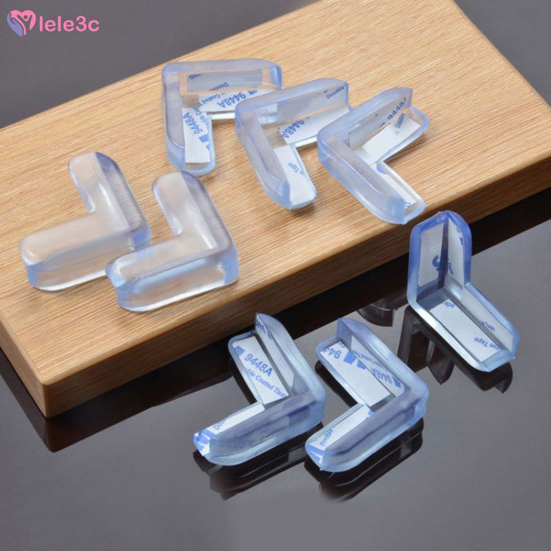 4Pcs Baby Silicone Table Corner Anti-collision Protective Cover Clear ...