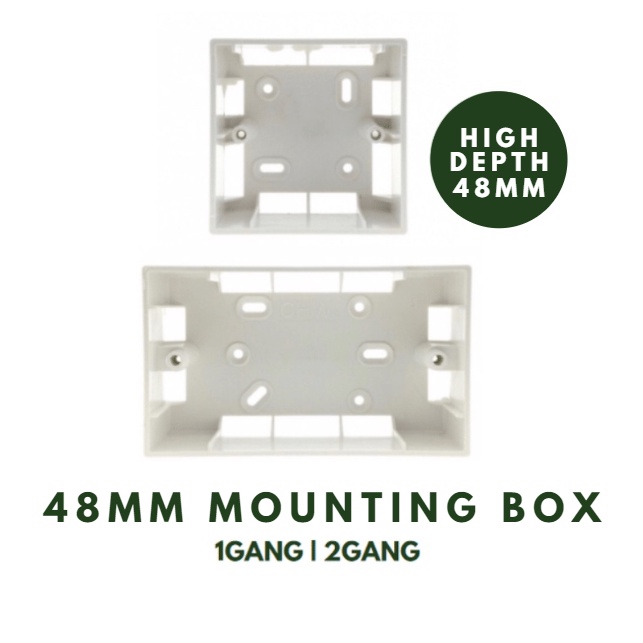 48mm PVC Mounting Box High Depth CHW | Shopee Singapore
