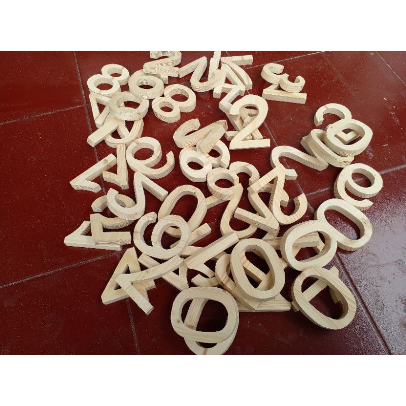 KAYU House numbers wooden letters / Dutch teak wood numbers | Shopee ...