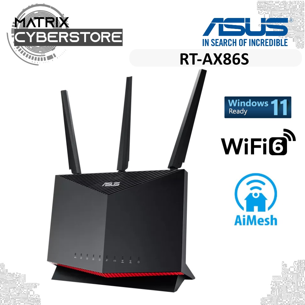 ASUS RT-AX86S AX5700 Dual Band WiFi 6 Gaming Router - PS5 compatible ...