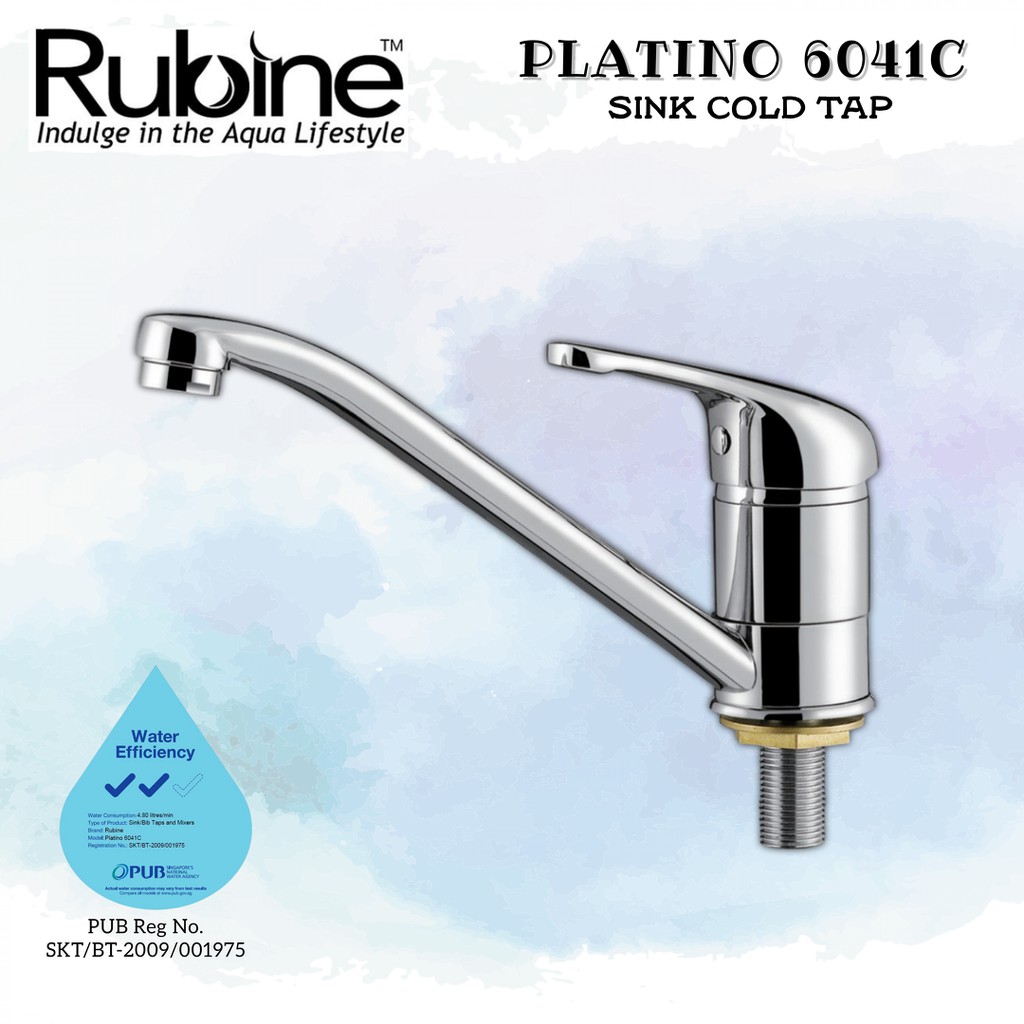 RUBINE Kitchen Sink Cold PLATINO 6041C ,PUB Approved! | Shopee Singapore