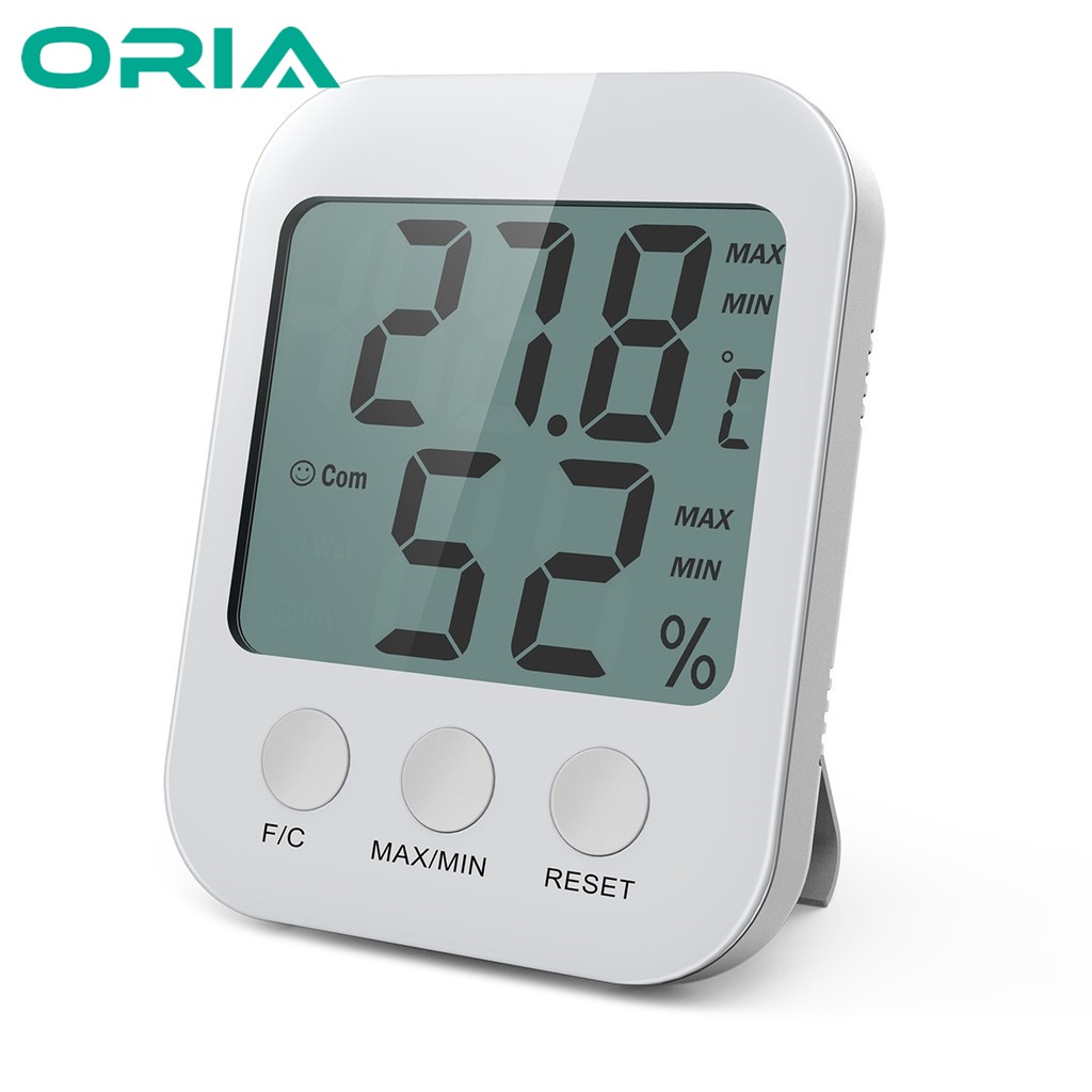 ORIA Digital Temperature Humidity Meter Indoor Large Screen Hygrometer ...