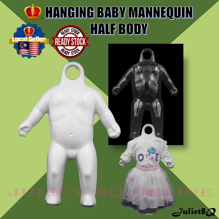 Hanging Mannequin Baby Plastic Half Body Patung Gantung Bayi | Shopee ...