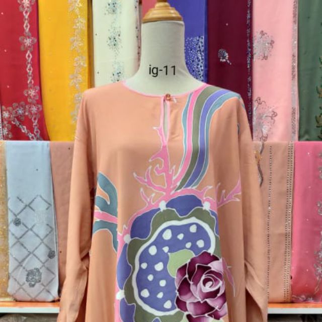 Kelantan batik caftan. | Shopee Singapore