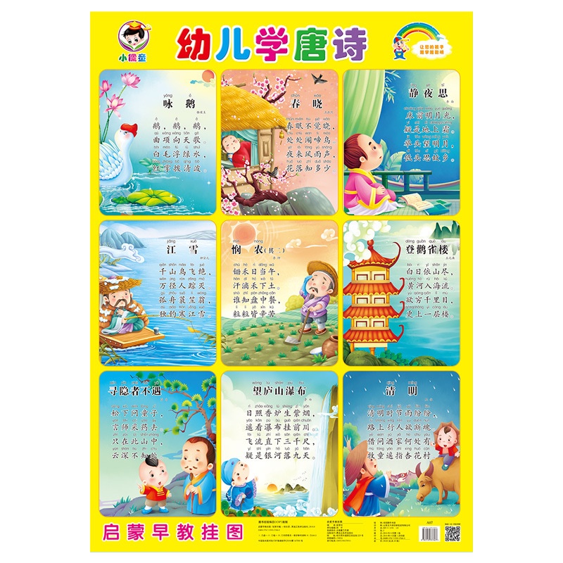 Baby Cognitive Wall Sticker Educational Posters for Kids Preschool ...