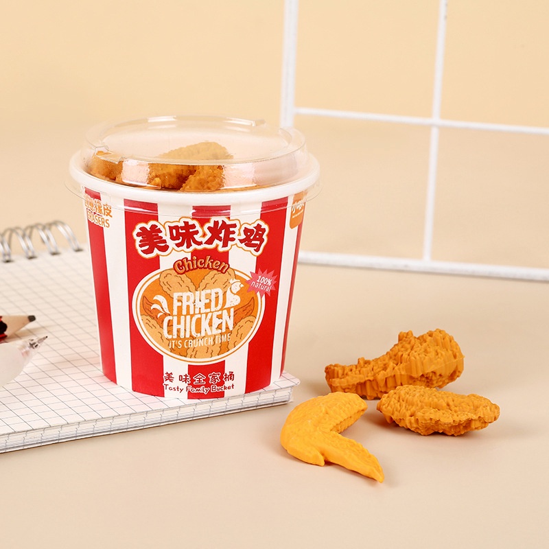 Simulation Food Eraser Family Bucket Fried Chicken Burger Eraser ...