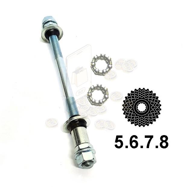 Hub Axle Front Rear Steel Solid Spindle Shaft for Bicycle Wheel ...