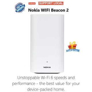 Nokia WiFi Beacon 2 - WiFi 6 Mesh Home Network Router - Mesh System ...