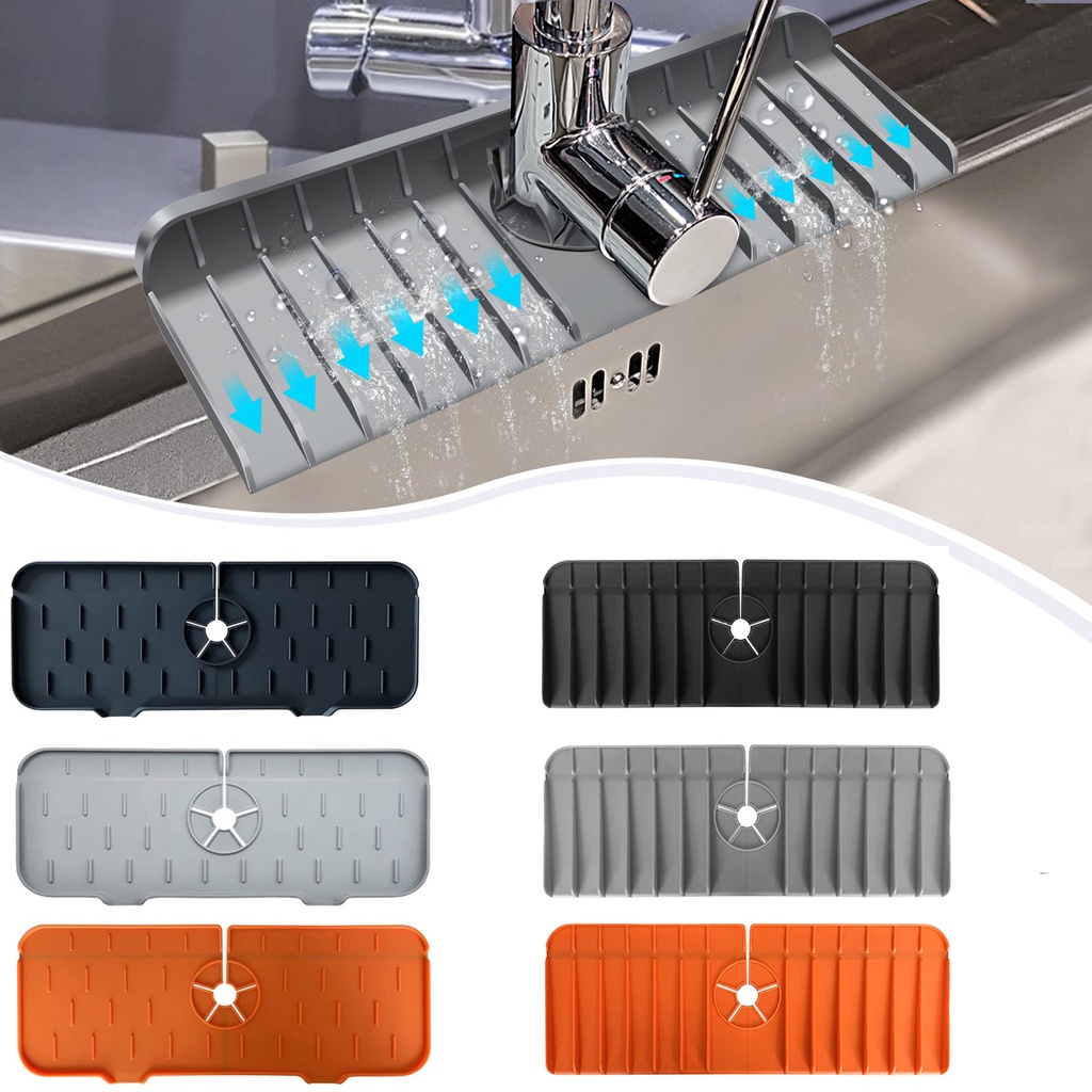 Silicone Faucet Mat Splash Guard for Kitchen Sink Faucet Water Catcher ...