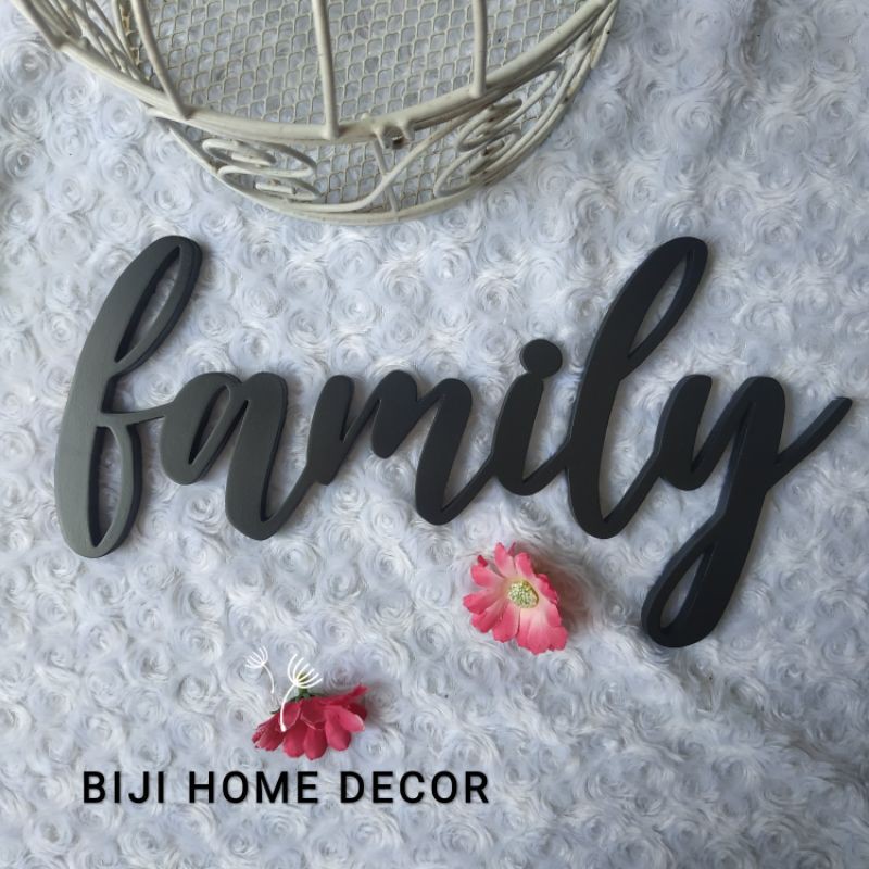 Family wall displays - family wall stickers - family embossed letter ...