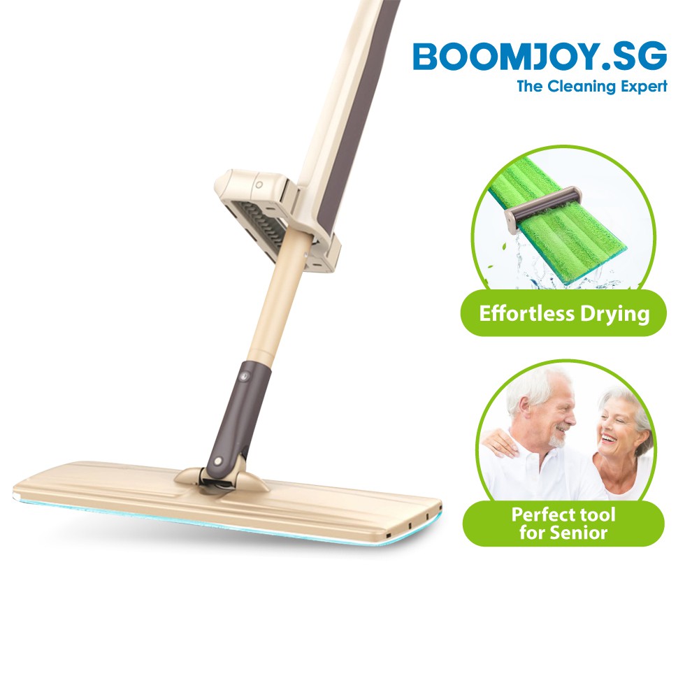 BOOMJOY Lazy Mop - Microfiber Squeeze Flat Mop | Shopee Singapore