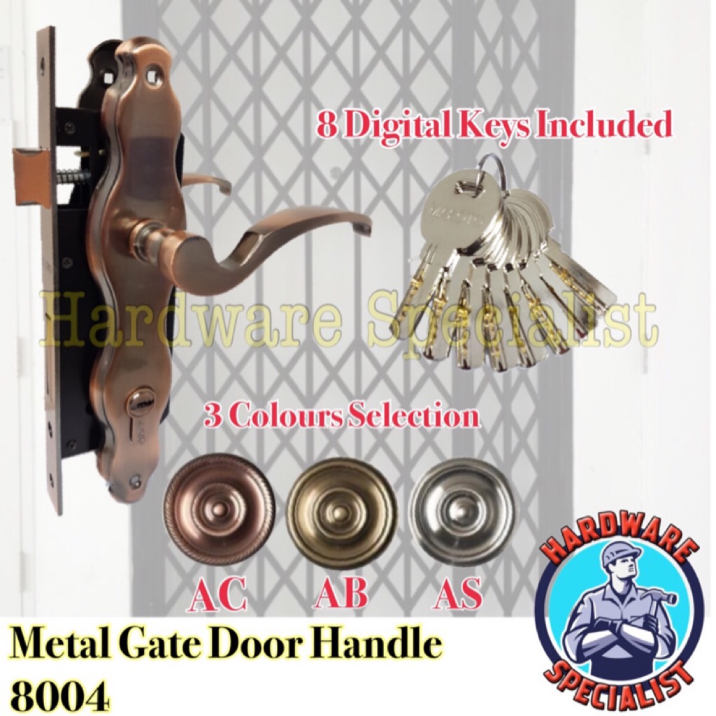Nelon N-ML99 High Security Metal Gate Door Handle Lockset / HDB Metal ...
