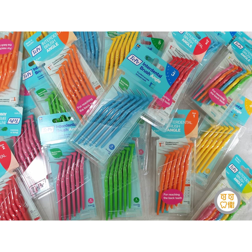 Cocoa Guard TePe L-Shaped Long Handle Interdental Brush Imported From ...