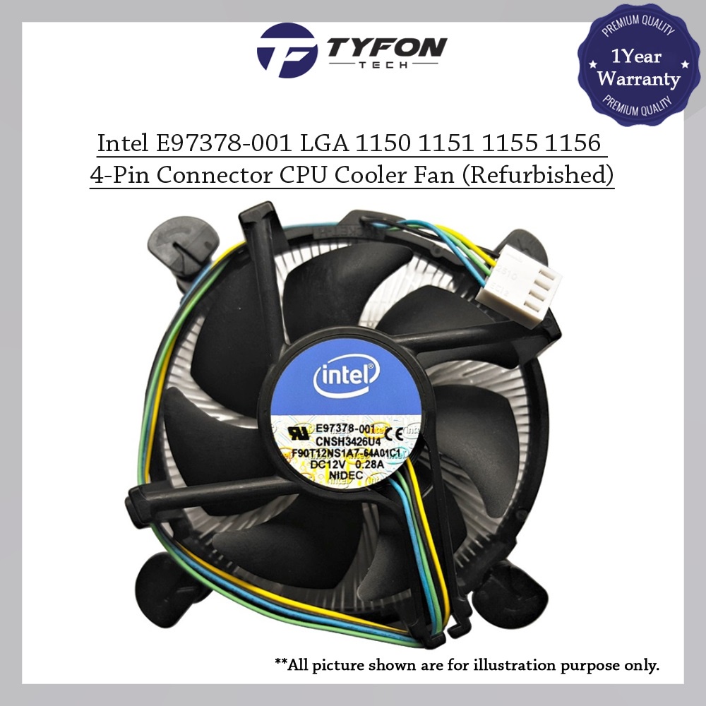 Intel E97378-001 E41759-002 E97379-001 4-Pin Connector CPU Cooler Fan (Refurbished) | Shopee ...