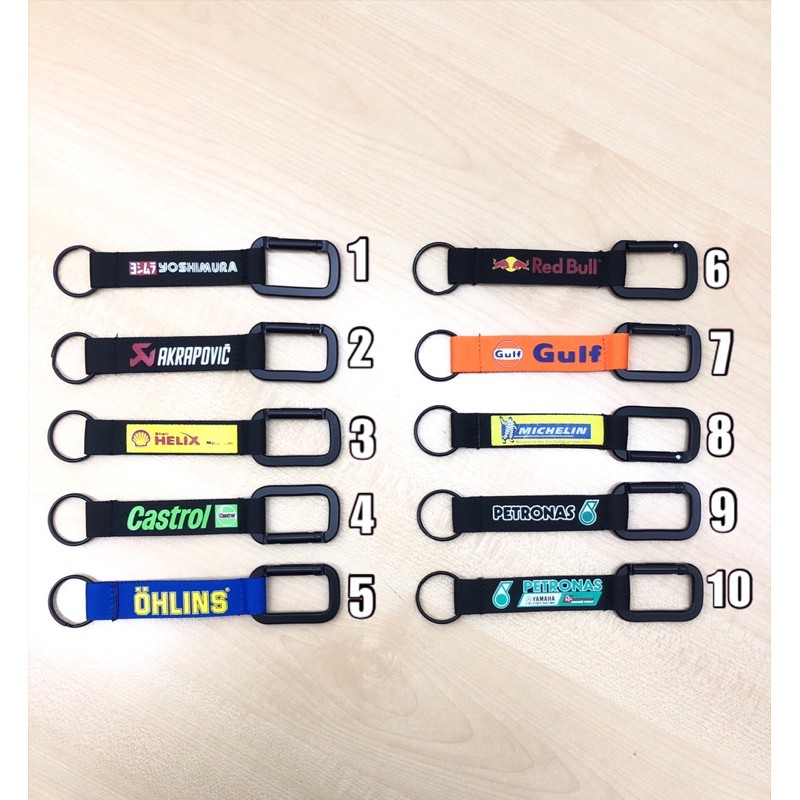 key chain Keychain yoshimura akrapovic helix castrol ohlins redbull ...