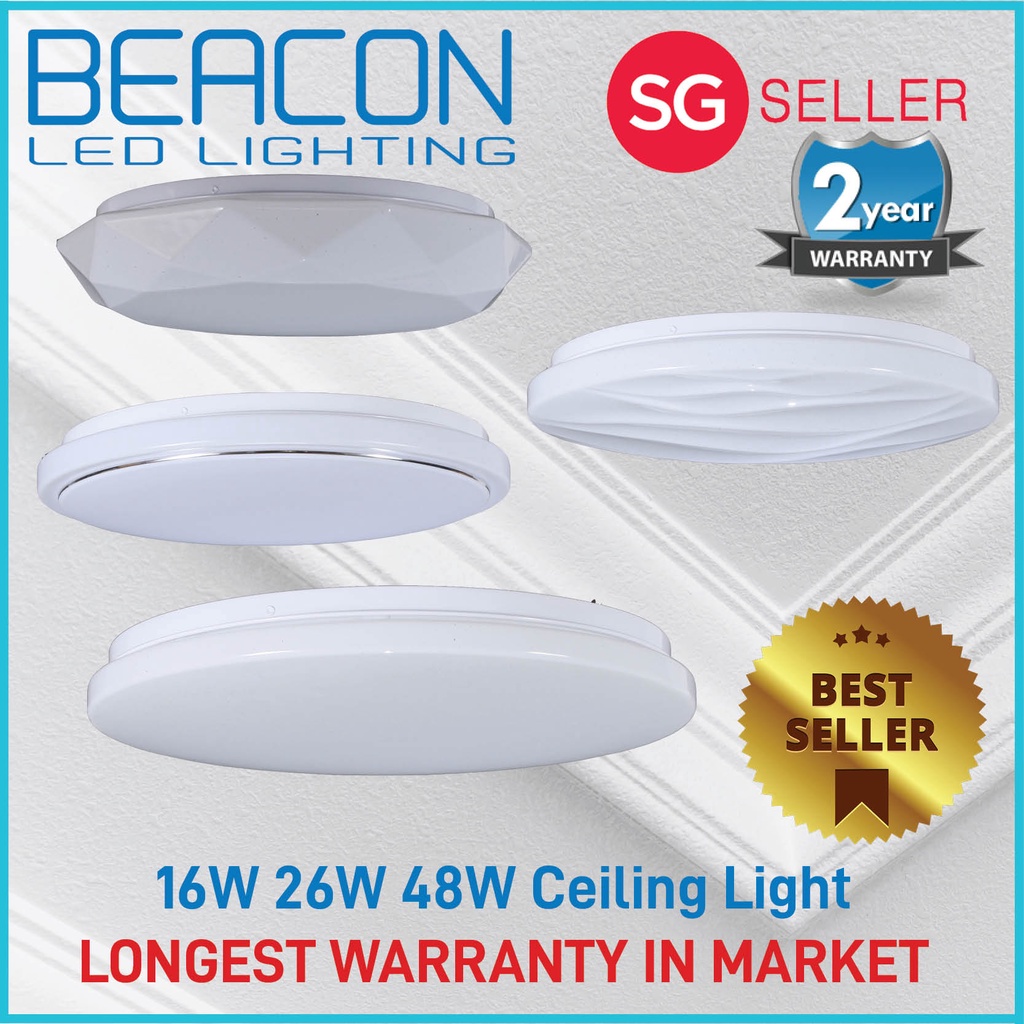 BEACON LED 36W/48W 40cm 50cm Remote Control Ceiling Light / Dimmable ...