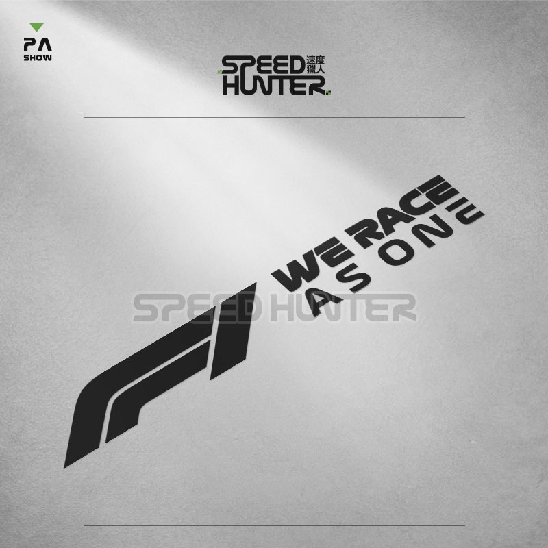 PTER F1 event sponsor racing car stickers WE RACE AS ONE personalized ...