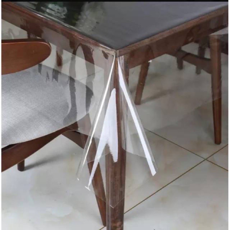 0.12mm Alas Meja PVC Transparent / Clear / Waterproof / Dining / Cover ...