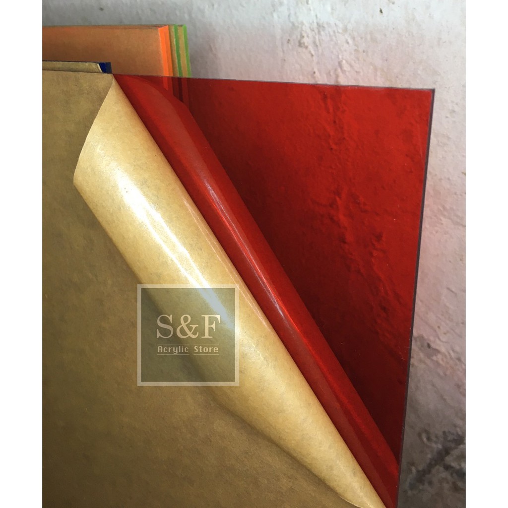 MERAH 2MM TRANSPARENT RED ACRYLIC / RAYBEN RED ACRYLIC / COLOR ACRYLIC ...
