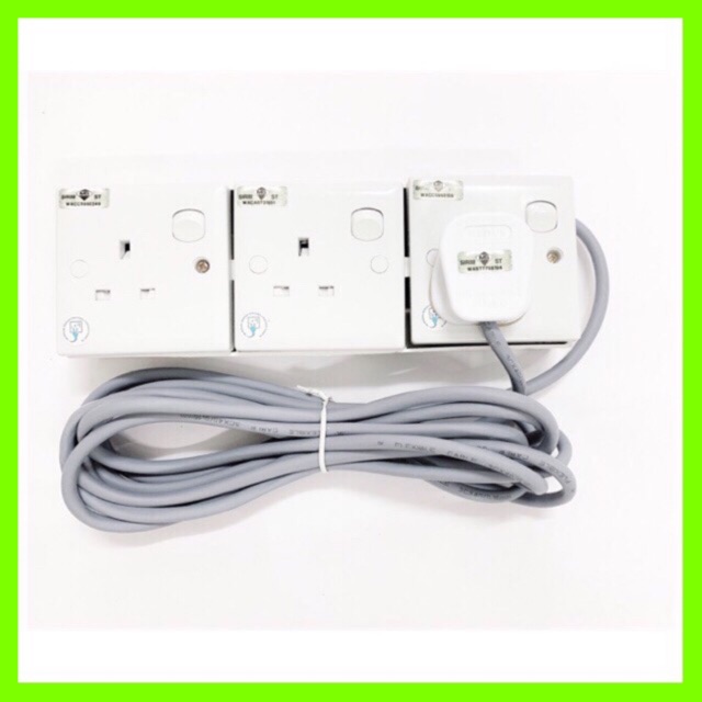 Heavy Duty 3gang Extension Socket Plug 5meter Wire | Shopee Singapore