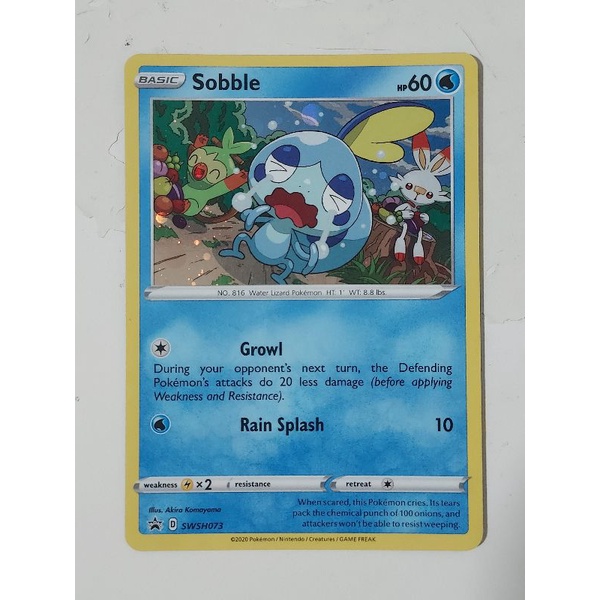 Pokemon sobble holo foil promo swsh073 card | Shopee Singapore