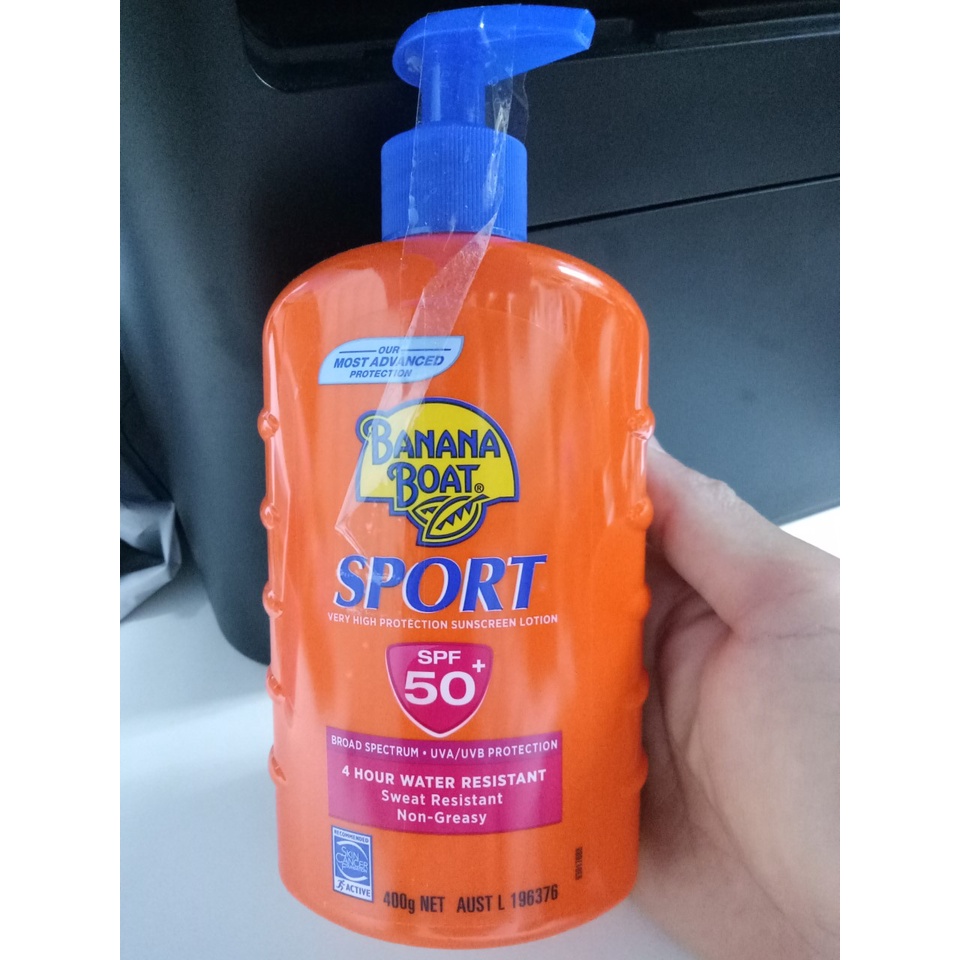 Banana Boat SPF 50+ Sport 400g Jul 2026 - SPF 50+ Broad Spectrum UVA ...