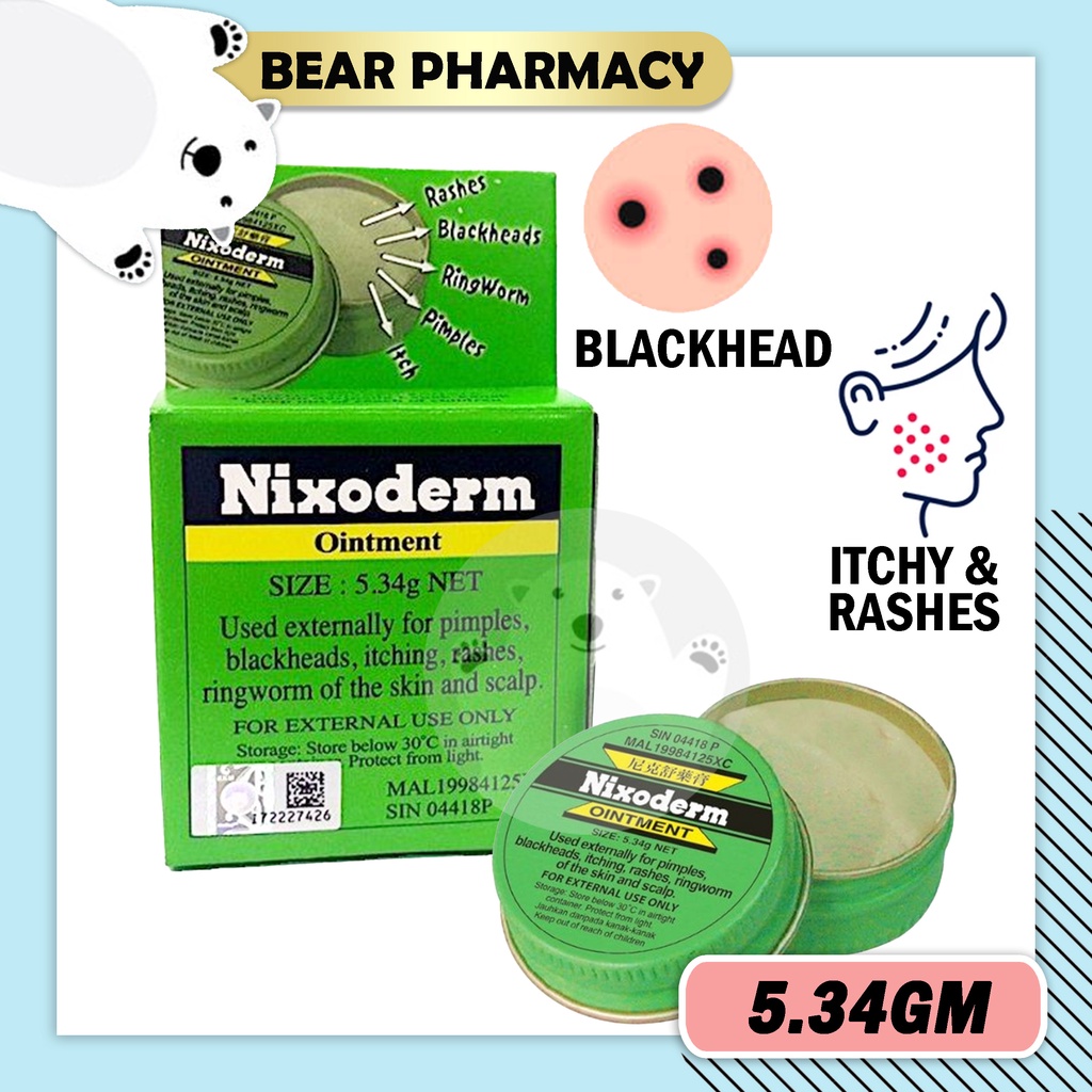 NIXODERM Ointment 5.34g - Acne, Pimples, Blackhead, Rashes, Itchiness ...