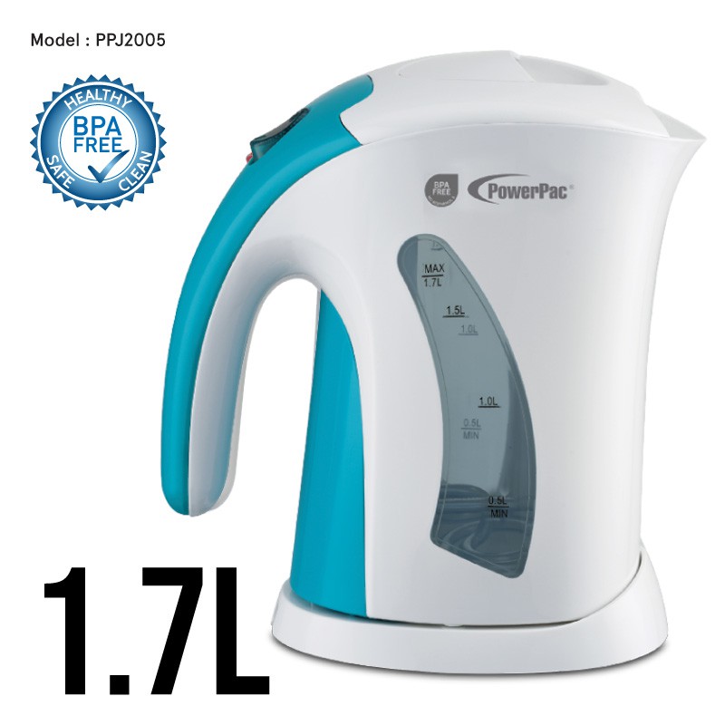 PowerPac Electric Kettle Jug 1.0L to 1.8L BPA FREE-PPJ2001/PPJ2002 ...