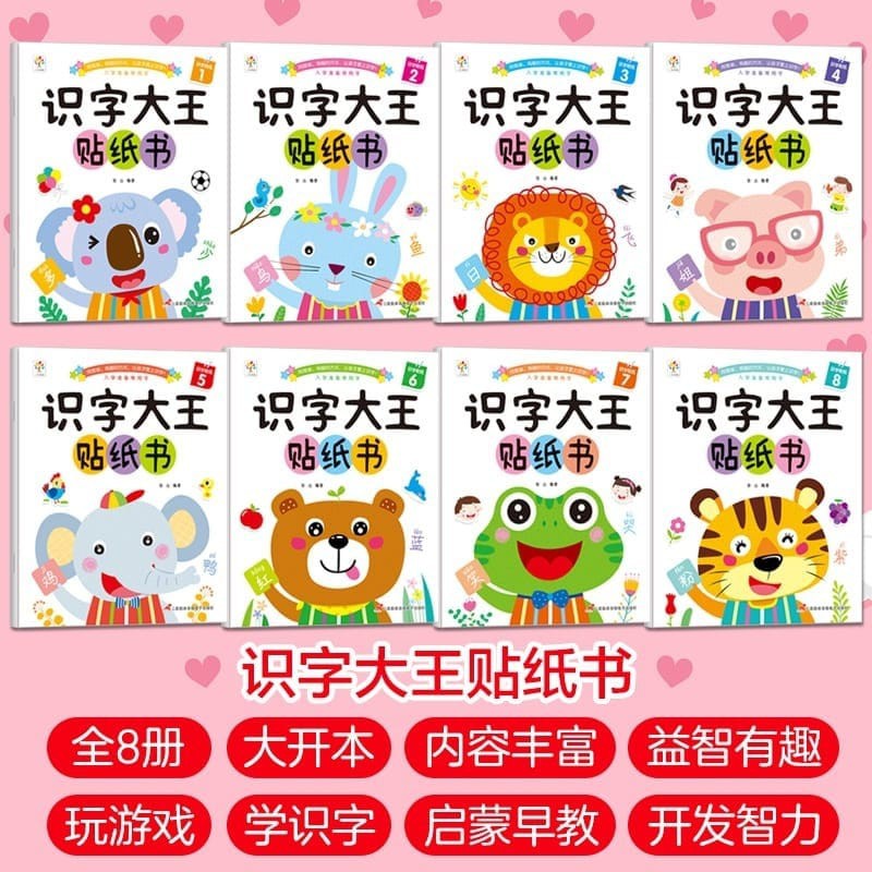 SALES 8/10 Chinese stickers WORDS books with Hanyu pinyin CHILDREN ...