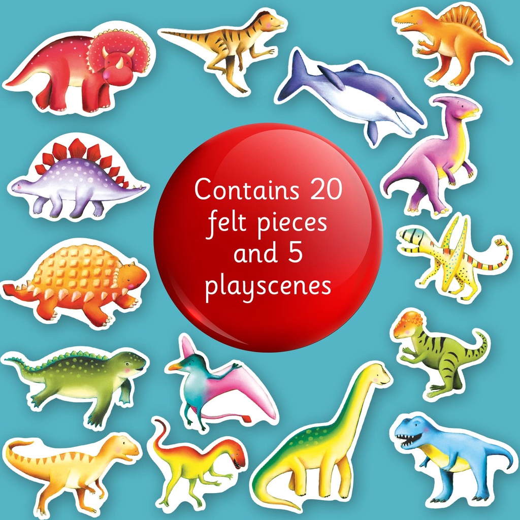 Soft Felt Playbooks - Dinosaurs Playbook - 5 Play Scenes +20 Felt ...